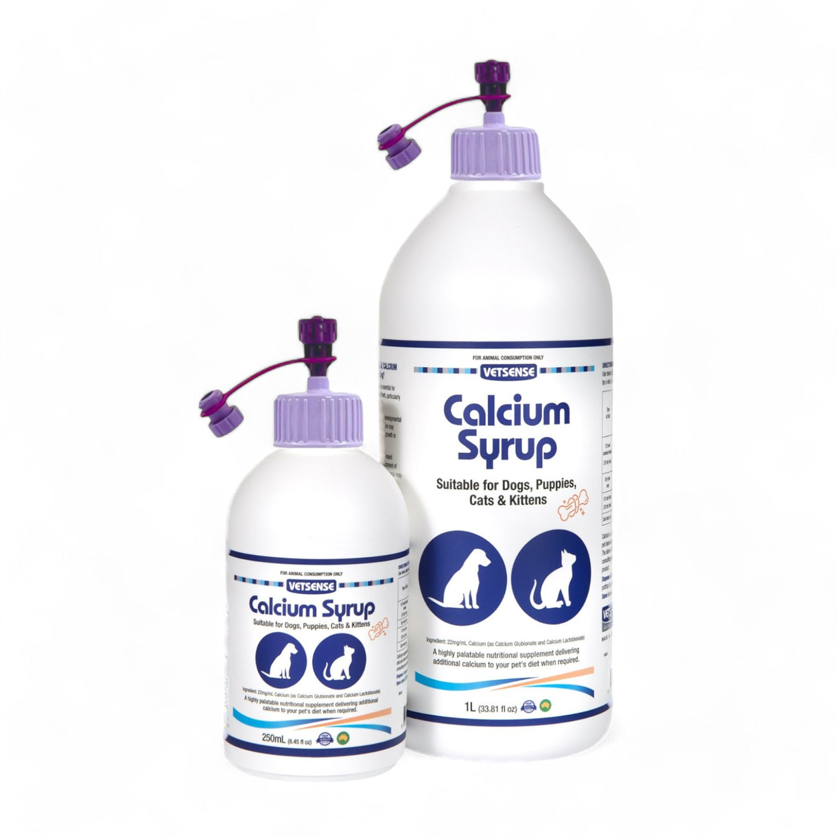 Vetsense Calcium Syrup for Dogs, Puppies, Cats & Kittens | Bone ...
